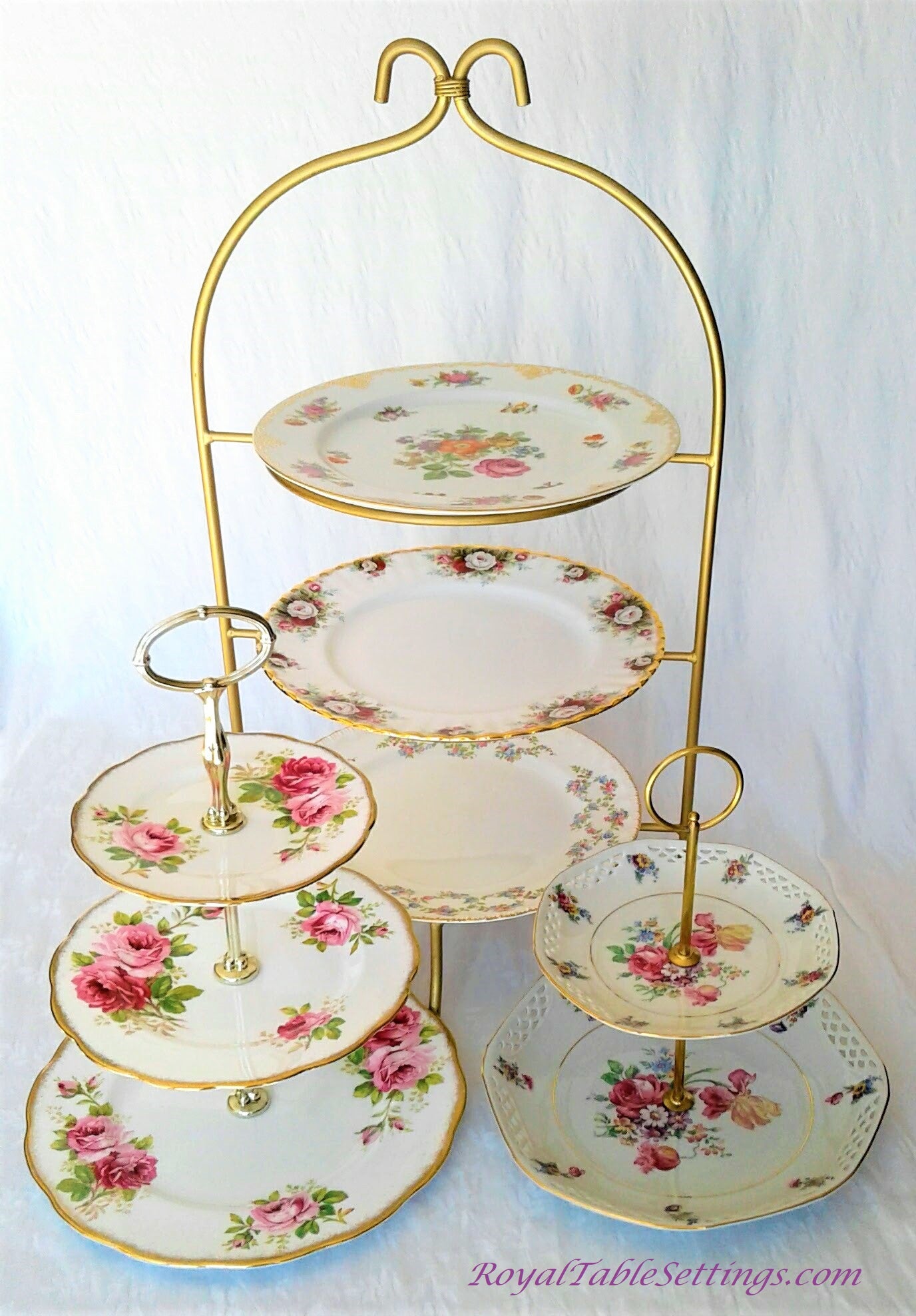 2 or 3-Tier Porcelain Cake Stands - Royal Table Settings – Royal Table ...