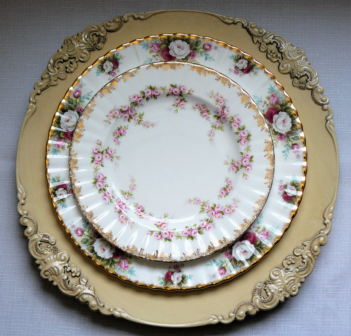 Victorian Charger Ivory / Service Plate - Royal Table Settings – Royal ...